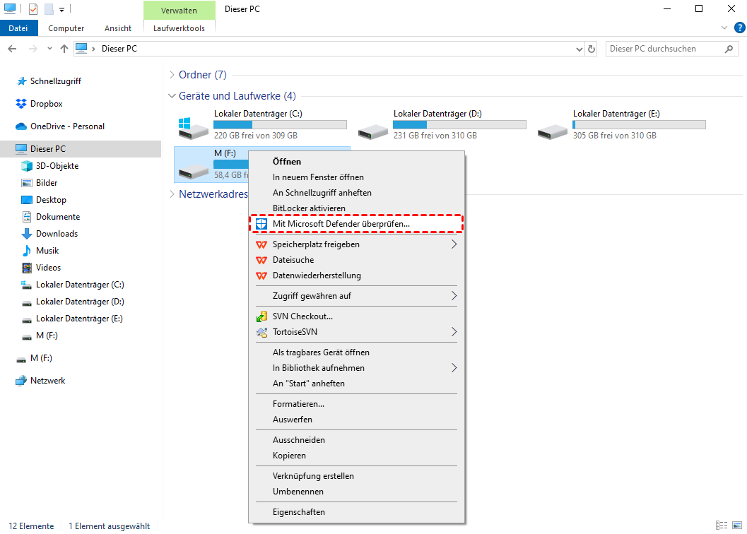 USB Stick versteckte Dateien anzeigen/wiederherstellen: 6 Methoden