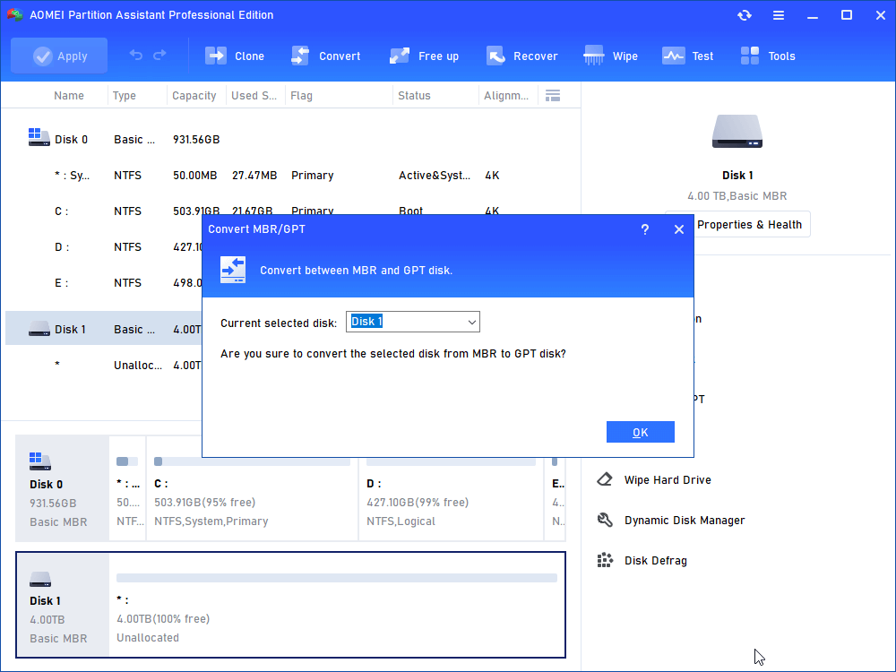 How to Fix 'The Selected Disk Has an MBR Partition Table' Windows 11/10/8