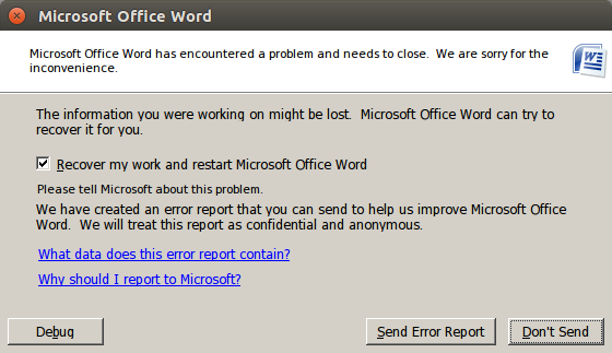Solved: Word Has Encountered a Problem and Needs to Close
